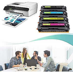 GREENBOX Compatible 125A High Yield Toner Cartridge Replacement for HP 125A CB540A CB541A CB542A CB543A for HP Color CM1312 MFP CM1312nfi CP1215 CP1515n CP1518ni Printer (4-Pack, KCMY)