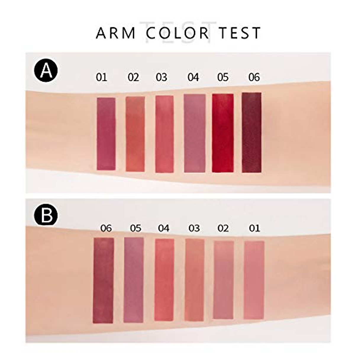 BestLand 6Pcs Matte Liquid Lipstick Makeup Set, Matte liquid Long-Lasting Wear Non-Stick Cup Not Fade Waterproof Lip Gloss (Set A)