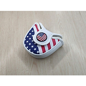 DBYAN US Flag Golf Magnetic Mallet Putter Head Cover for Putters Scotty Cameron, Taylormade, Titleist, Ping and Mizuno