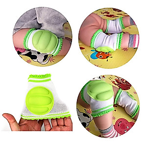 yantu Unisex-Baby Protective Knee Pads for Crawling with Cushion - Anti-Slip - Leg Warm Accessories Pair of 6