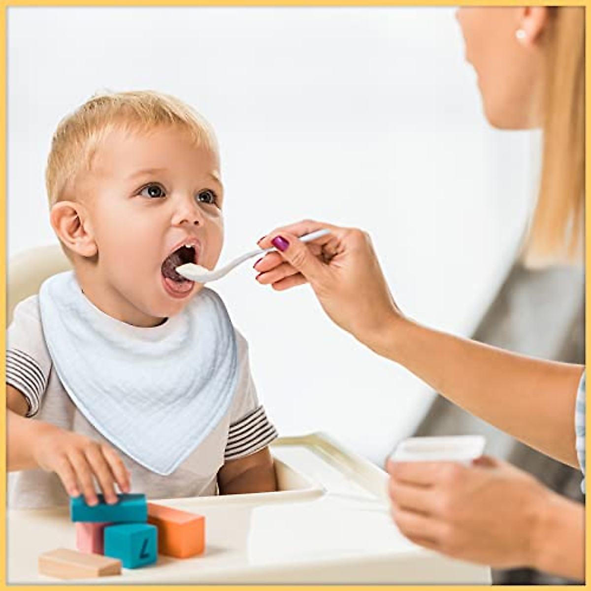 30 Pcs Muslin Baby Bibs White Bandana Drool Unisex Girls Boys Triangle Bibs Soft Absorbent Solid Colors Adjustable Newborn Bibs Set for Baby Infants Toddlers Teething Drooling Feeding