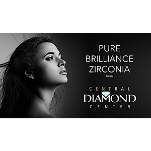 Central Diamond Center Round Huggie Hoop Earrings Zirconia in 925 Sterling Silver For Women, Men, & Teens - Platinum Plated