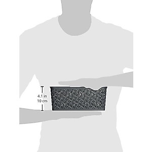 Whitmor 6597-5656-SLVR Resin Tote, Small, Silver