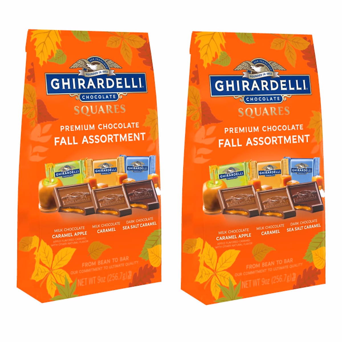 GHIRARDELLI Premium Chocolate Fall Assortment - Pack of 2 - 9 oz Bags - Get Ready for Fall and Winter Weather with Delicious Tasting Chocolate - Share with Friends and Family and Stock the Pantry or Office with This 2 Pack