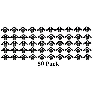 Plastic Roof Ice Guard Snow Guard Snow Stops for Standing Seam Metal Roofing - Multi-Color/Multi-Pack Listing (50, Black)