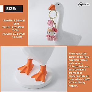 GRAPMKTG Magnetic Goose Key Holder Cute Home Decor Kawaii Room Office Table Desk Decor Aesthetic Funny Bedroom Decor Housewarming Gifts for Women Men1 Pack Small