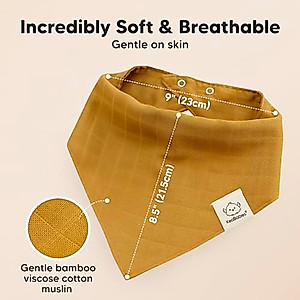 8-Pack Muslin Bibs, Baby Bibs for Boys, Girls - Bandana Bibs, Muslin Baby Bibs, Baby Girl Bibs, Baby Boy Bibs, Baby Drool Bibs, Newborn Bibs, Drooling, Teething Bibs, Infant Bibs, Unisex Bibs (Spice)