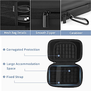 YINKE External Hard Drives HDD Carrying Case for Seagate/WD Elements/Toshiba Canvio Basics/WD My Passport, Portable Travel Case Protective Cover Storage Bag