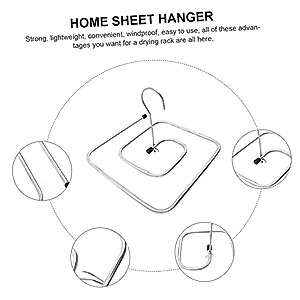 OSALADI Swivel Hanger Metal Clothes Hanger Stainless Steel Hangers Quilt Hanger Laundry Hanger Spiral Quick-Drying Rack Towel Drying Rack Quilt Hanger Quilt Square Hanger 2pcs