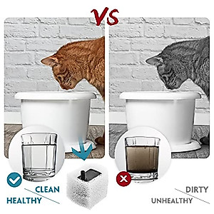 50 Pieces Pet Fountain Filter Cat Replacement Foam Filters Replacement Fits for Pet Fountain Filters Multiple Pet Fountain Foam Filters Cat and Dog Fountain Foam Filters