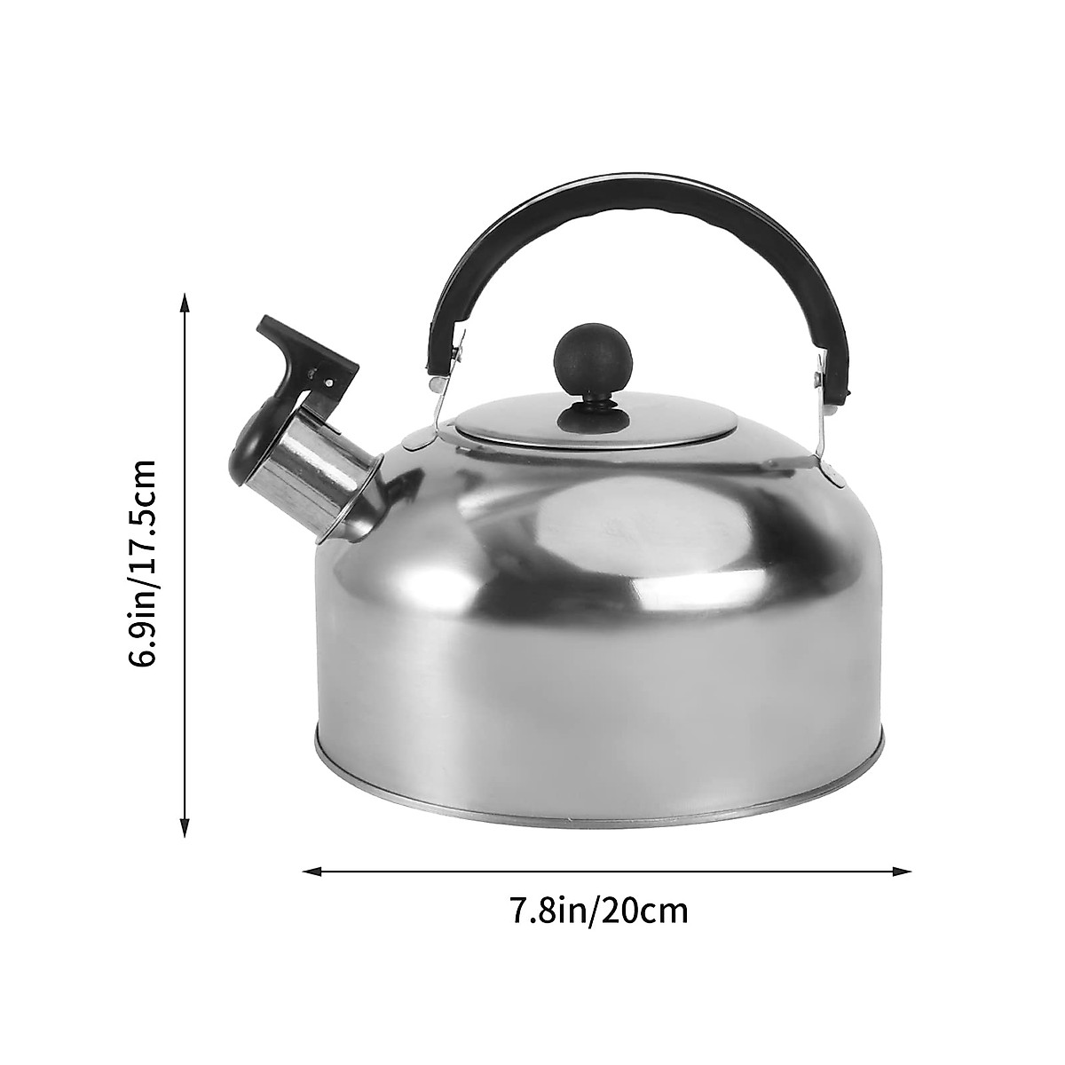 SHERCHPRY 2L Stainless Steel Teapot Stovetop Boiling Water Kettle Heat Water Kettle Flat Bottom Kettle for Stove Kettle Water Boiler Tea Pot Tea Pot