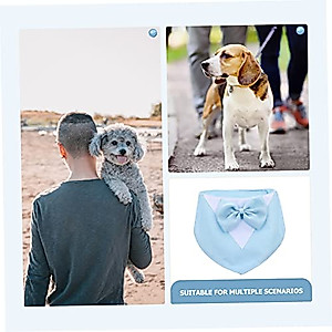 Mipcase 3pcs Decorative Tuxedo Pets Kerchief Valentines Cat Adjustable Holiday Cool Cats Kitten Small Tie Dogs Puppy Towel Scarf Bibs Washable Delicate Dog Large Suit Collar Bow Bandana