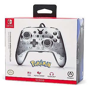 PowerA Enhanced Wired Controller for Nintendo Switch - Pikachu Black & Silver