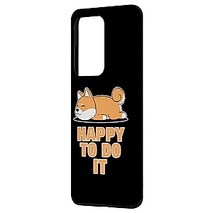 Galaxy S20 Ultra Funny Shiba Inu Uni Dog Lying Happy Sleeping Laziness Lazy Case