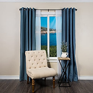 Decopolitan 5/8" Pipe Double Curtain Rod Set, 86 to 128 Inches, Vintage Bronze