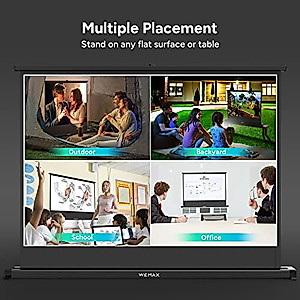 WEMAX Go Portable Laser Projector and 40 inch Portable Pullup Screen