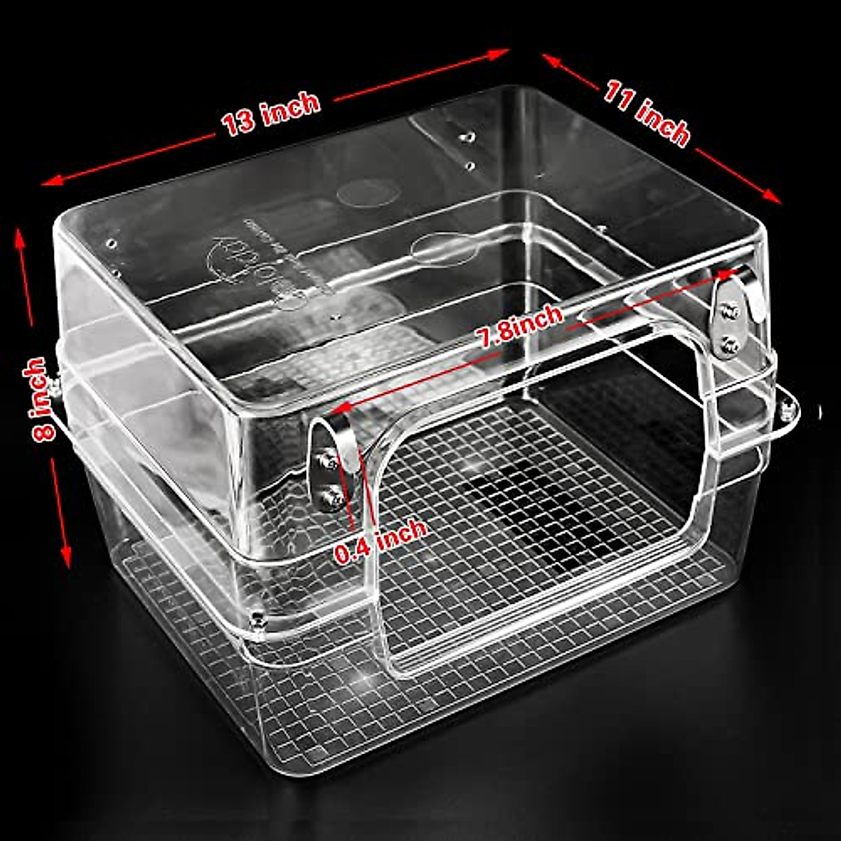 Colorday Large Bird Bath, Birds Bathtub for Amazon Parrots, African Grey, Conure, Cockatiel, Parakeet (13X11X8 inch)