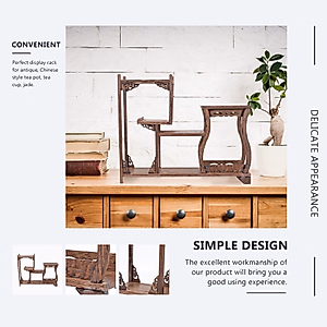 Cabilock Straight Retail Table Display Stand with Shelves for Products 3 Step Straight Display Rack for Retail Table Top Counter Shows Farmers Market Tradeshows