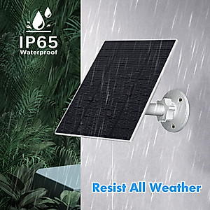 Solar Panel for Security Camera,5W USB C Solar Panels for Cameras,IP65 Waterproof Solar Panel for Bird Camera,Solar Panel Cameras with Micro USB & USB-C Port,Solar Panels for Outdoor Cameras (1 Pack)