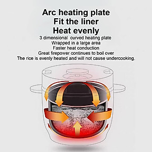 DEPILA 2L Car Mini Rice Cooker for Truck RV Marine Travel, 24V Rice bucket