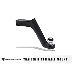 Armordillo 8719541 8-Inch Drop Loaded Ball Mount Universal Fits 2-Inch Receiver Tube Trailer Hitch
