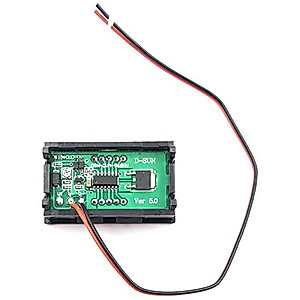 JacobsParts DC 5-120V 2-Wire Voltmeter 3-Digit LED Display Panel Volt Meter Digital Voltage Tester (Green)