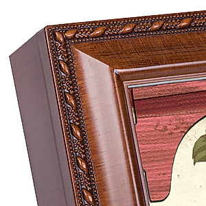 Cottage Garden Family Those Who Love and Nurture Woodgrain Rope Trim Jewelry Music Box Plays Wonderful World