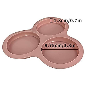 KVZVK Reusable Air Fryer Egg Pan 3 Cavity Air Fryer Baking Pan,Non-Stick Air Fryer Egg Mold for Baking Hamburger Bun Pan Air Fryer Accessories