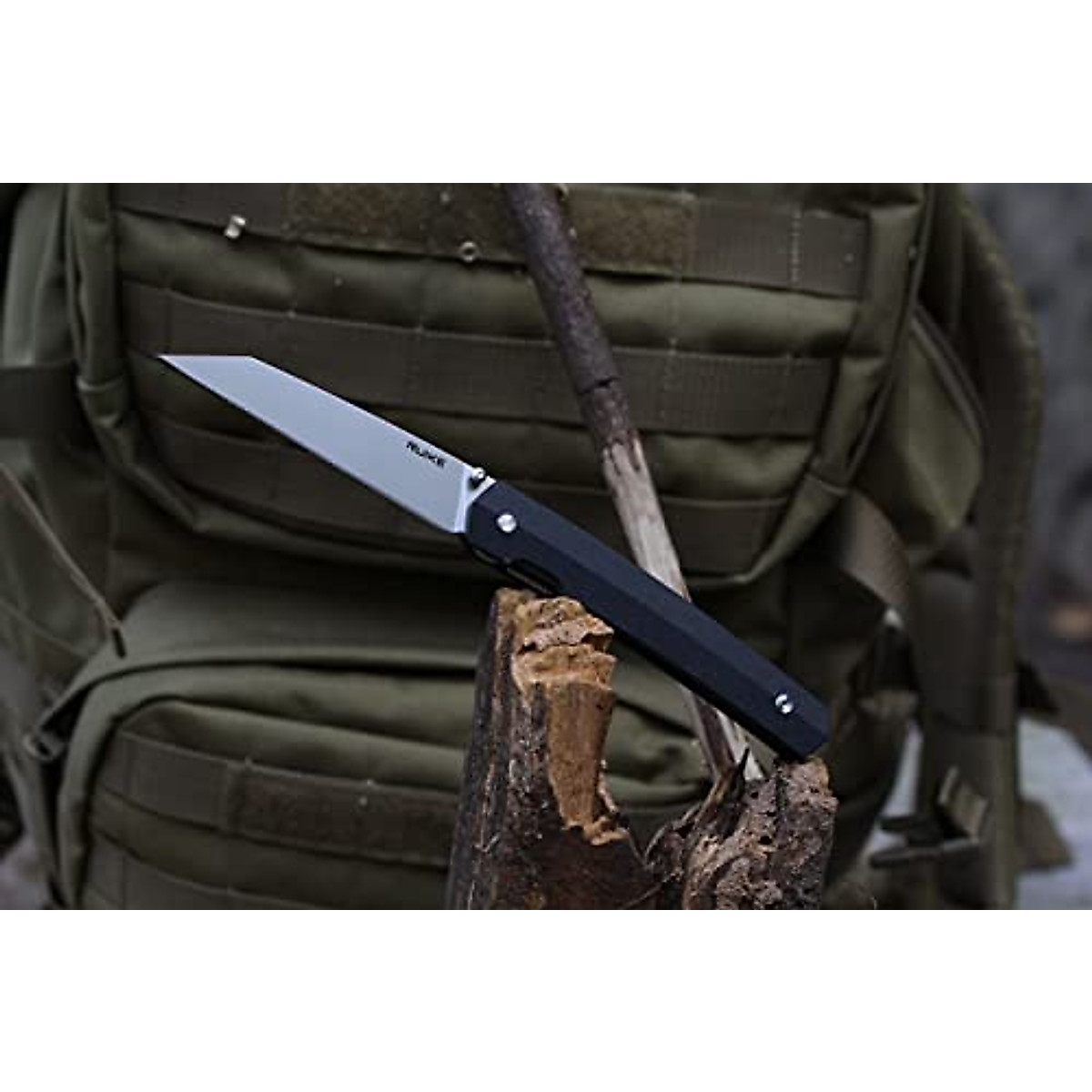 Ruike P865 Pocket Tactical Knife Folding knives 14c28n Stainless Steel Liner Lock Utility Camping Knife Survival 3.58inch Small Mini tool Knife EDC Tools Belt Clip for Men Gift