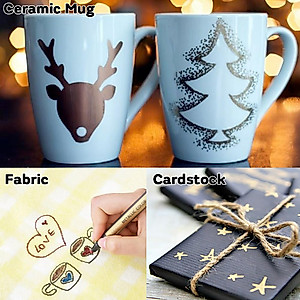 Dyvicl Metallic Marker Pens - Set of 9 Medium Point Metallic Markers for Rock Painting, Black Paper, Card Making, Scrapbooking Crafts, DIY Photo Album