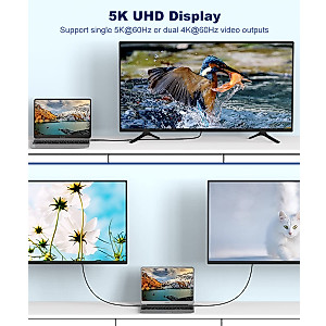 Uzanpie USB4 Cable Compatible with Thunderbolt 4/3, 40Gbps/6.6ft USB 4.0 Cable Support 100W 20V/5A Fast Charging, USB C to USB C Cable 8K@30Hz or Dual 4K@60Hz for Hub M-acbook External SSD eGpu