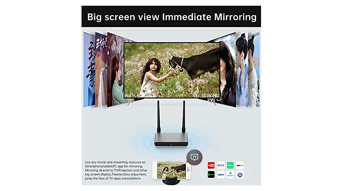 Renkchip Wireless HDMI Transmitter & Receiver - 1080P Streaming