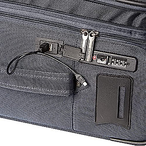 Dejuno Executive New Generation 3-Piece Spinner Luggage Set with USB Port, Navy