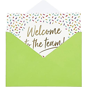 Pipilo Press 36 Pack Welcome Cards with Envelopes for New Employees, Business Greeting Note Cards for Team Gifts, Guests in Confetti Design, Blank Inside (5 x 7 In)