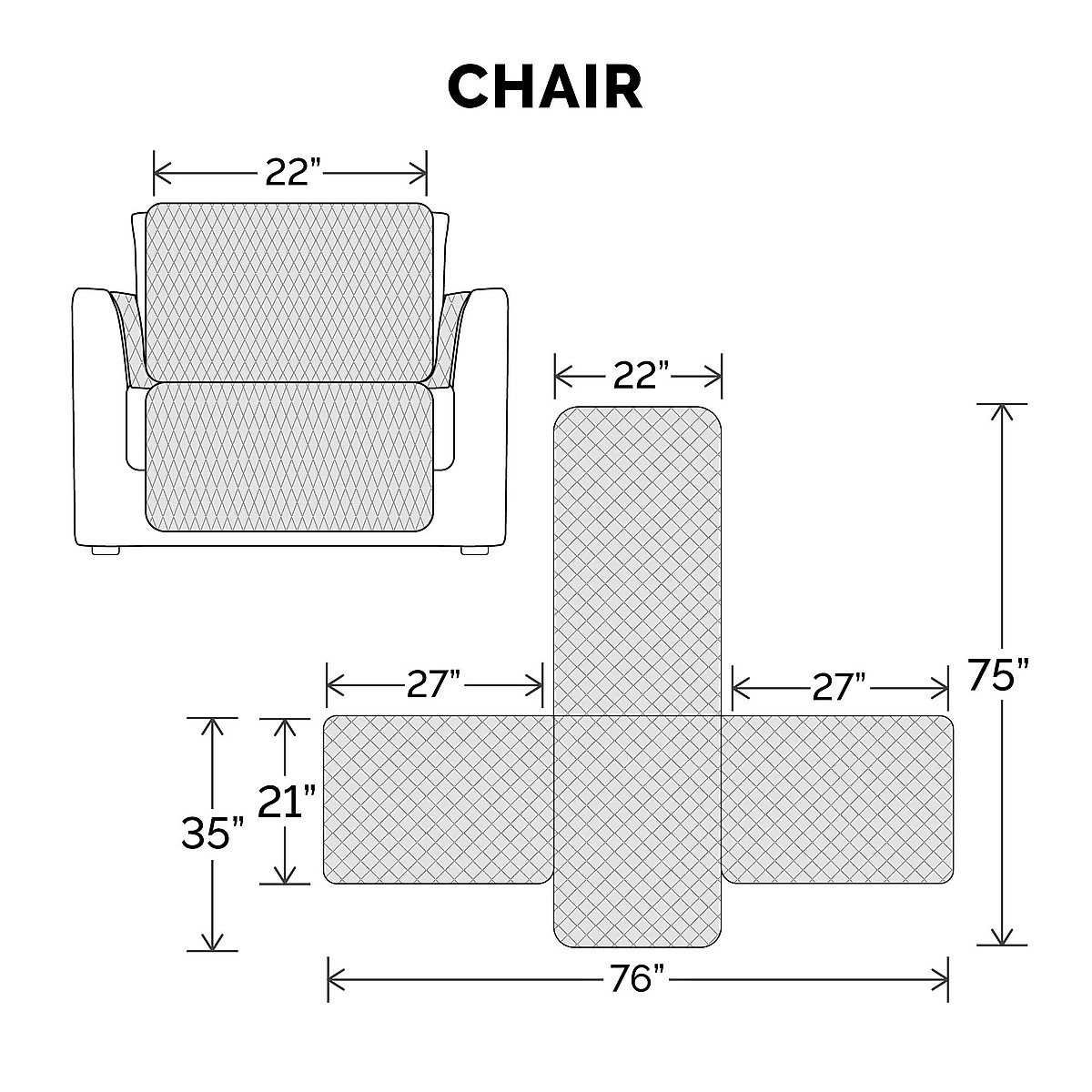 Furhaven Water-Resistant & Reversible Chair Cover Protector for Dogs, Cats, & Children - Quilted Polka Paw Living Room Furniture Cover - Biscuit, Chair