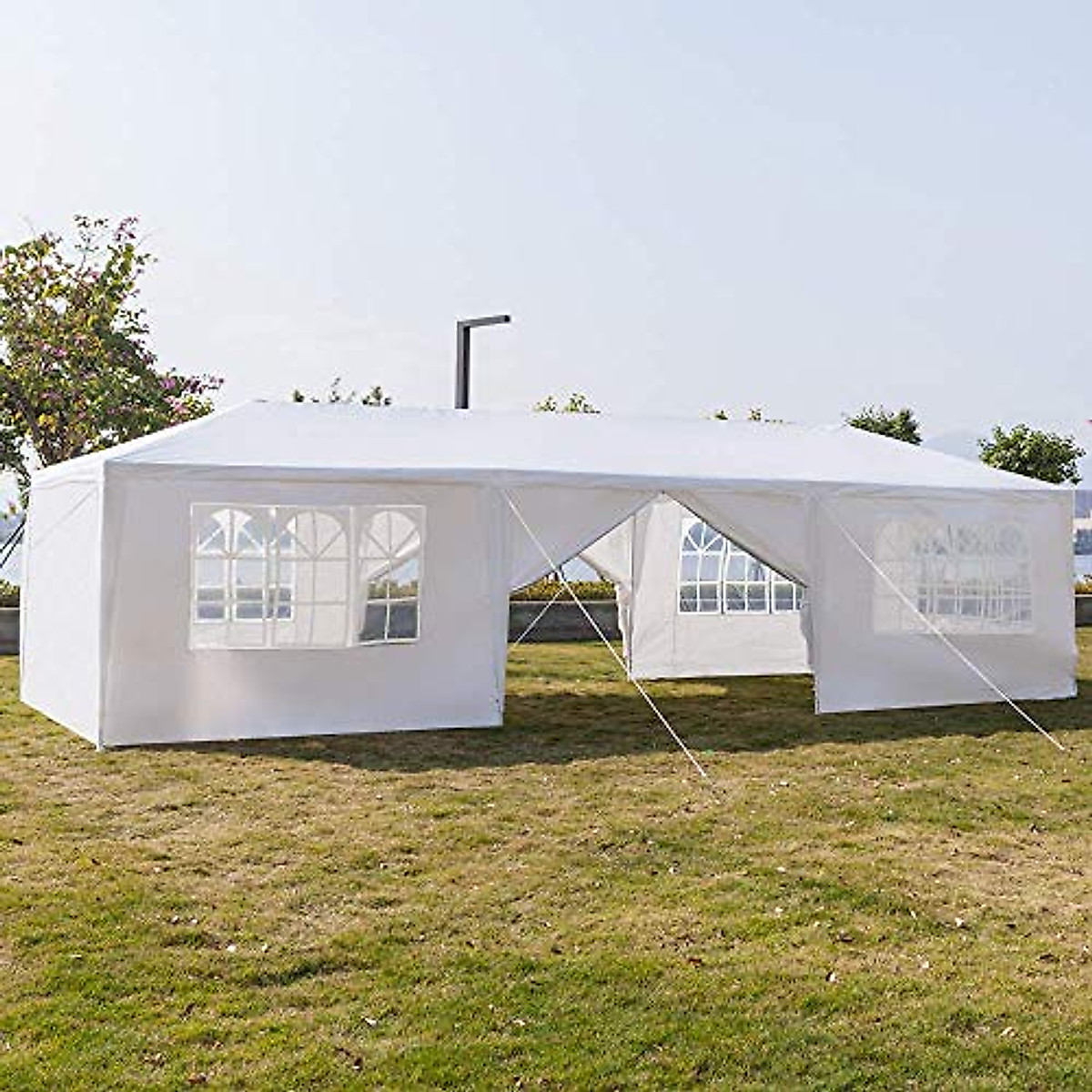 Teekland 10'x30' Outdoor Canopy Party Wedding Tent,Sunshade Shelter,Outdoor Gazebo Pavilion with 8 Removable Sidewalls Upgraded Thicken Steel Tube (10' x 30' / 8 Removable Sidewalls-1)