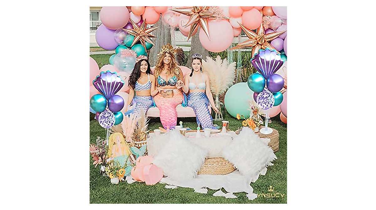 Mermaid Table Centerpiece Kit for Beach & Sea Parties | Vibrant Balloons