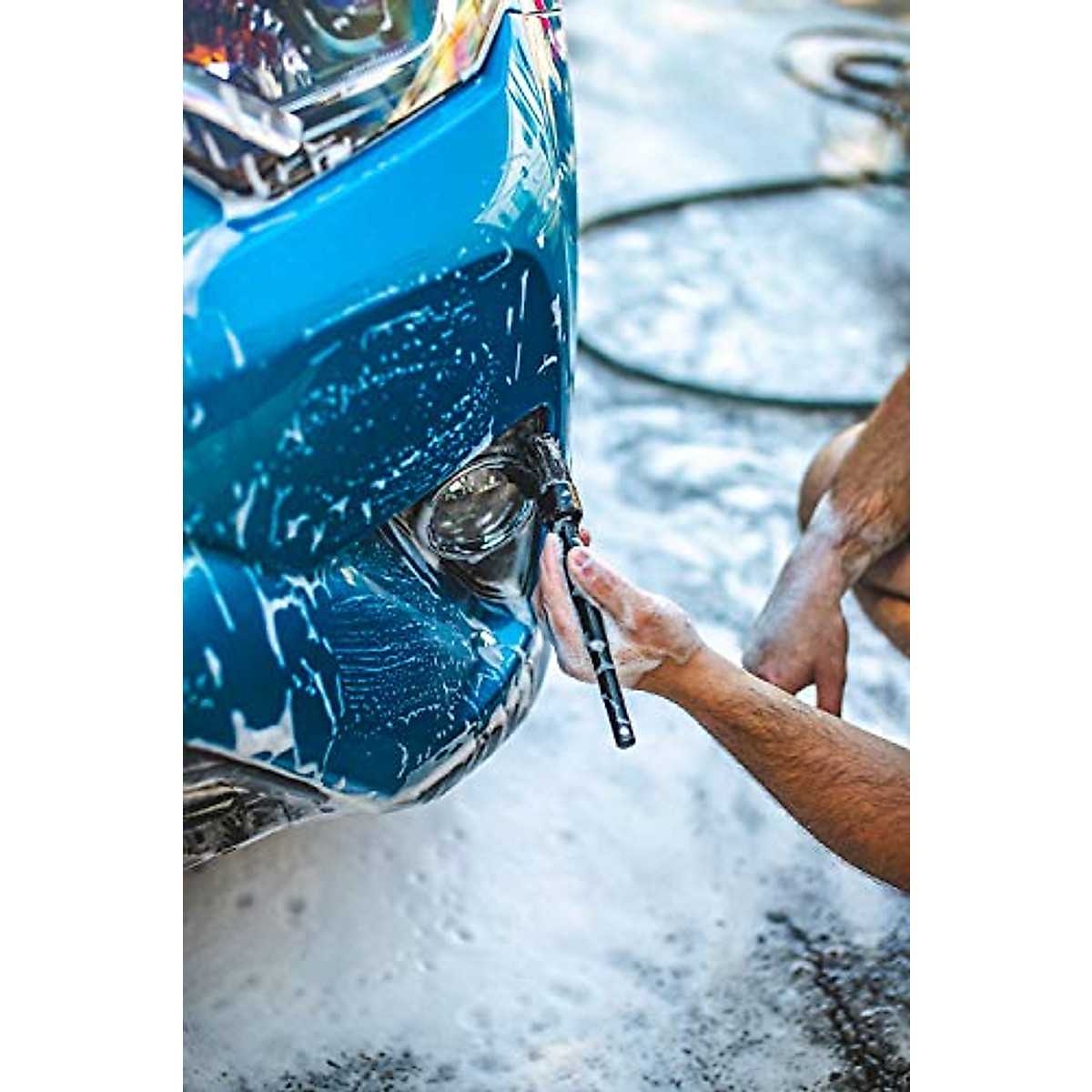 Detail Factory - Natural Boar's Hair Detailing Brush Combo Kit - Heavy Cleaning Action for Small Spaces, Engine Bays, Exterior Detailing, One Long Handle + One Short Handle, Black on Black (2-Pack)