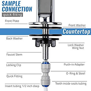 iSpring GB1 Lead-Free Reverse Osmosis Filter Drinking Water, Standard Non-Air Gap RO Faucet, Chrome 2