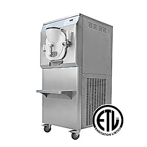 Kolice Commercial Bravo Italy Gelato Hard Ice Cream Machine, Italian Water Ice Machine, Street Food Machine- ETL Certificate, High Production: 23-27gallon/hour