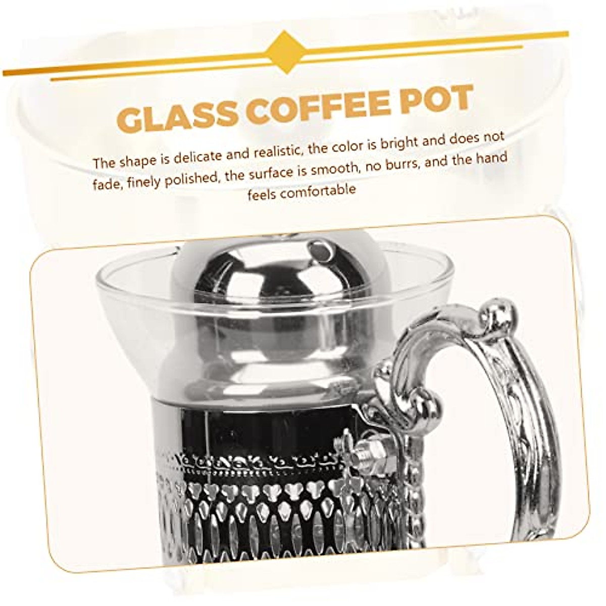 SOESFOUFU Heated Coffee Pot Afternoon Tea Maker Espresso Machine Espresso Coffee Maker Turkish Teapot Heatable Teapot Tea Steeper Teapot with Blooming Tea Espresso Maker Coffee Kettle Glass