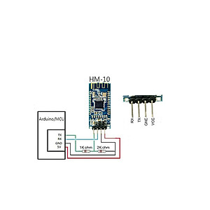 DSD TECH HM-10 Master and Slave Bluetooth 4.0 LE iBeacon Module Compatible with iPhone and iPad with 4 PIN Dupont Cable for Arduino