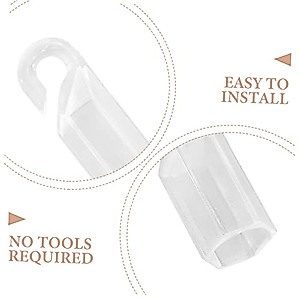 HANABASS 72 pcs Accessories Vertical Replacement Stick Wand Hardware Cap Blinds Sleeve Parts Fixing Operating Rod Connector Curtain Hook Caps for Tip Plastic Blind Rotating Blinder