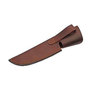 Brass Eagle Head Damascus Steel Blade Wood Handle 11 inch Hunting Knife