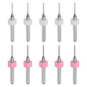 uxcell Micro PCB Drill Bit Set 0.7mm 0.8mm, 1/8" 3.175mm Shank Tungsten Carbide CNC Engraving Print Circuit Board Drill Bits Rotary Tool 20pcs