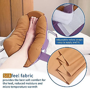 Ehucon Egg Shell Foam Heel Protector Bed Sore Pillow Cushion for Pressure Sores,Foot Pillow for Bedridden Patients Supplies, Ankle Pillow Heel Protectors for Heel Pain (1 Count-Freshen Lavender)