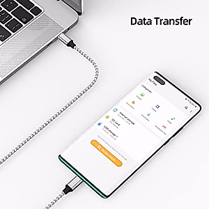 DteeDck USB C to Micro USB Cable 3.3ft, Micro USB to USB Type C Adapter Cable Braided Male to Male Adapter USB-C USBC to Micro USB Cord 1M for Charging Data Transmission