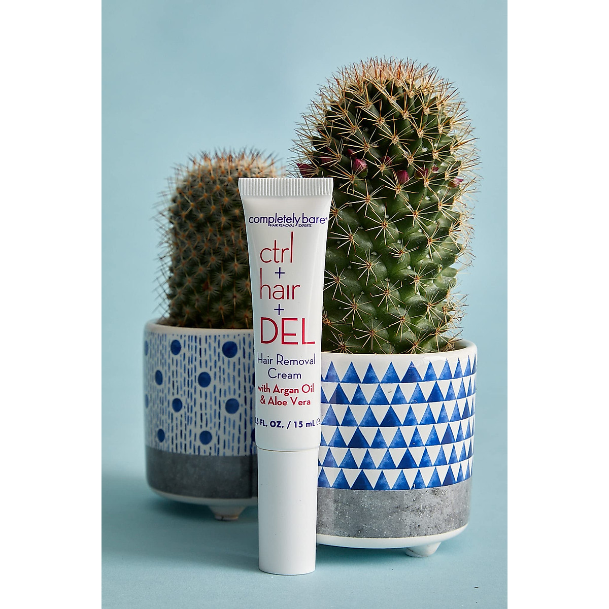 completely bare ctrl+hair+DEL Targeted Hair Removal Cream - Moisturizing Argan Oil & Aloe Vera