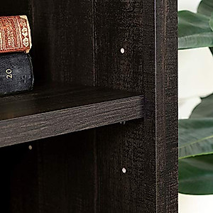 South Shore Gascony 4-Shelf Bookcase-Rubbed Black