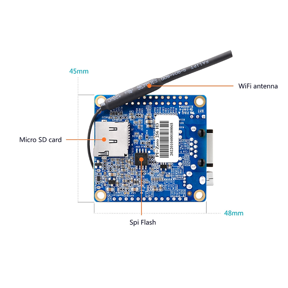 Orange Pi Zero 512MB Developed Board, H2+ Quad-Core Open-Source Single Mini Single Board Computer (512MB ram, Zero+Case+Heat Sink+Power+16G SD+Expansion Board)